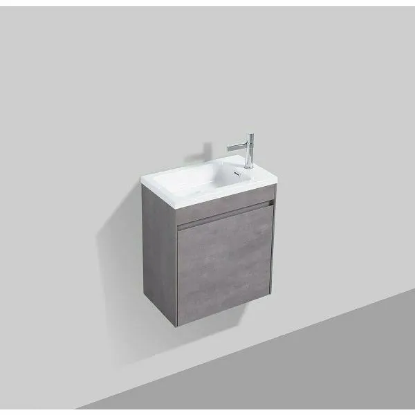 Clear Cube Enzo 540 Basin And Cabinet - Concrete - X & O'S Bathroom And ...