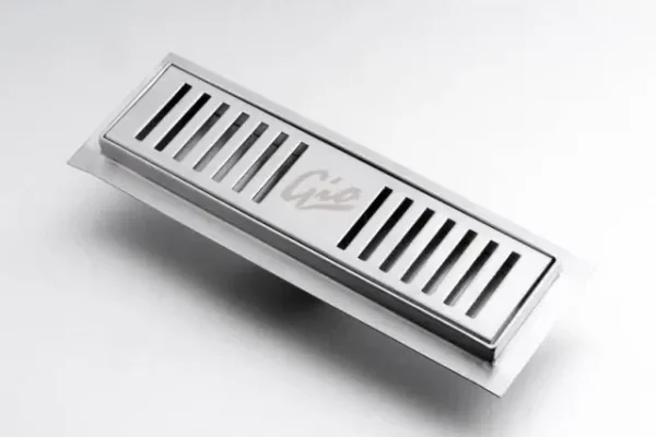 Gio 250x65mm slotted grate shower channel stainless steel - X & O'S ...