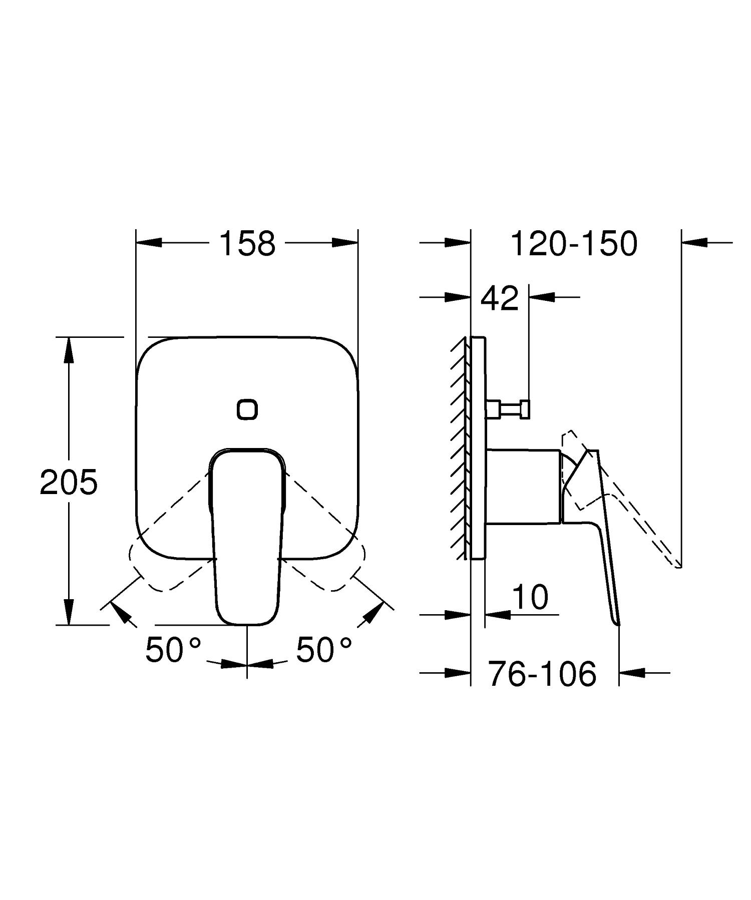 Grohe Cubeo Single-Lever Mixer With 2-Way Diverter Matte Black - X & O ...