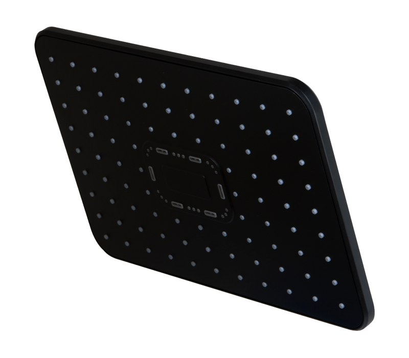 Blutide Rectangular Shower Head 250mmX170mm Black - X & O'S Bathroom ...